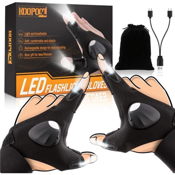 Accessories | Men Rechargeable Flashlight Gloves Outdoor Fishing Tools ...
